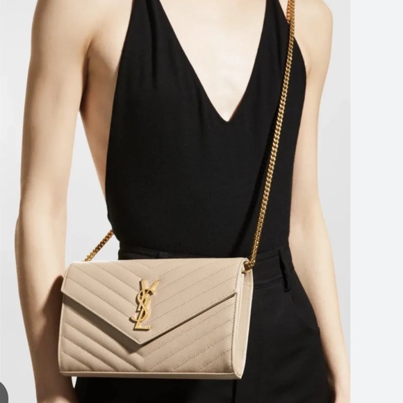 Yves Saint Laurent | Bags | Large Woc Ysl Cassandre Beige Envelope ...